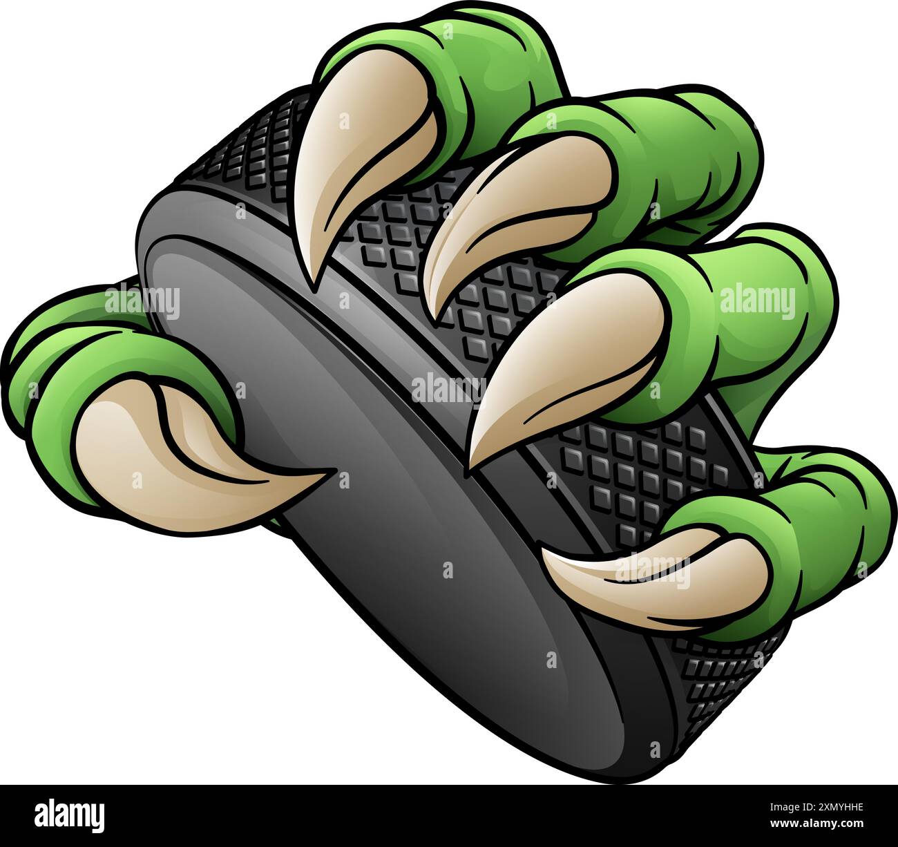Ice Hockey Puck Claw Cartoon Monster Animal Hand Stock Vector Image ...