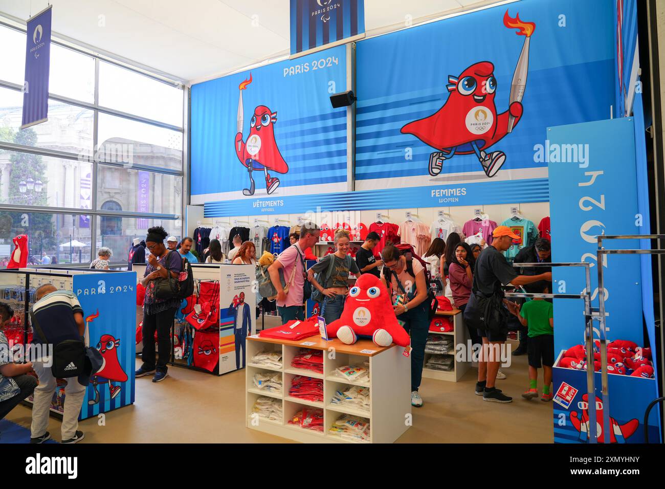 Paris 2024 official store located in a temporary structure on the ...