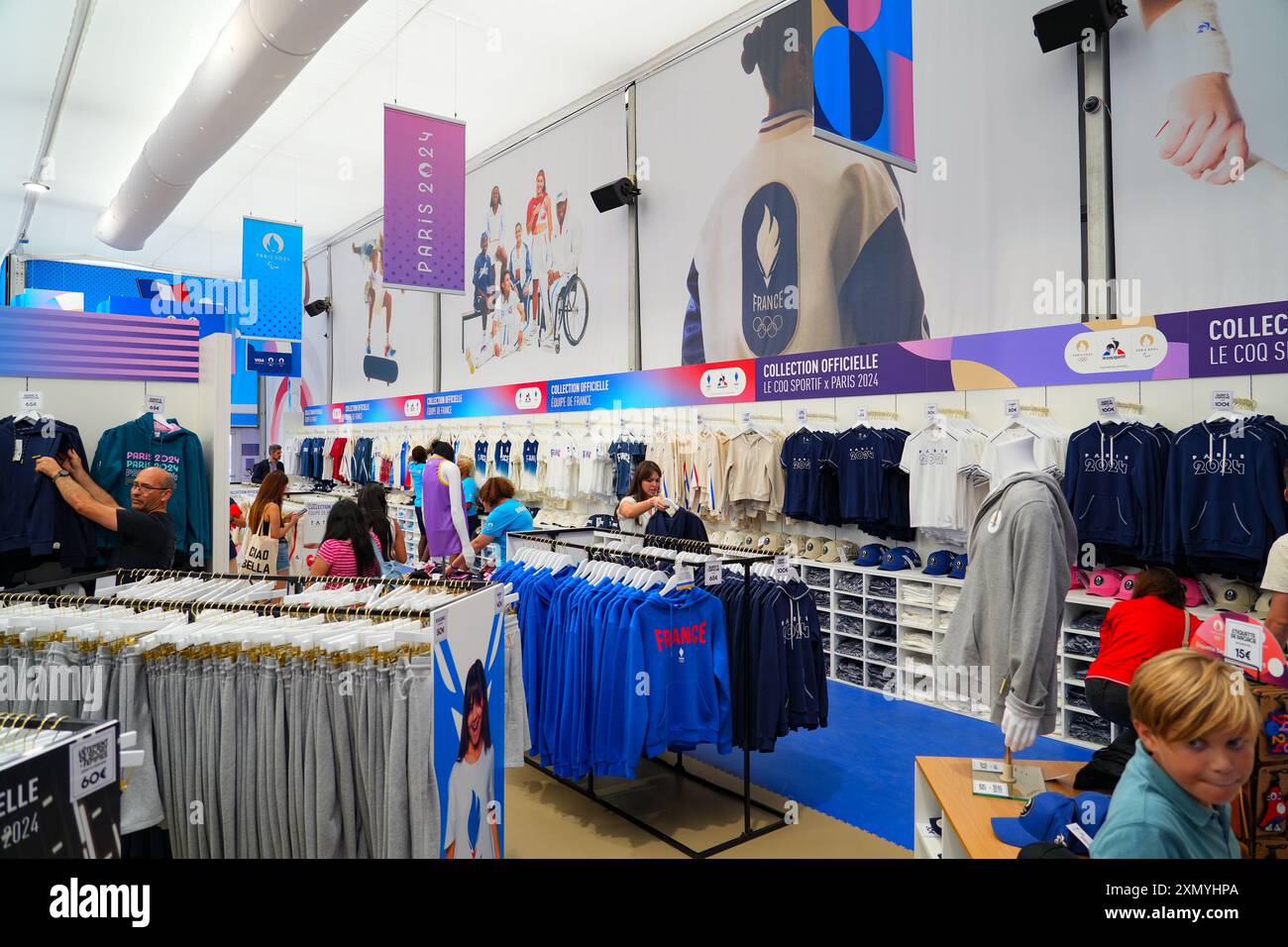 Paris 2024 official store located in a temporary structure on the ...
