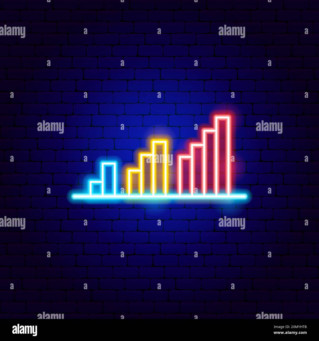 Data growth statistics neon hi-res stock photography and images - Alamy