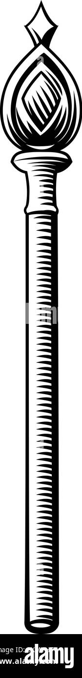 Sceptre Royal Scepter Staff Wand Vintage Woodcut Stock Vector Image ...