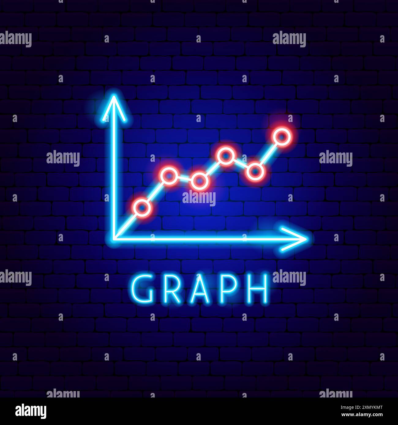 Graph Neon Label Stock Vector Image & Art - Alamy
