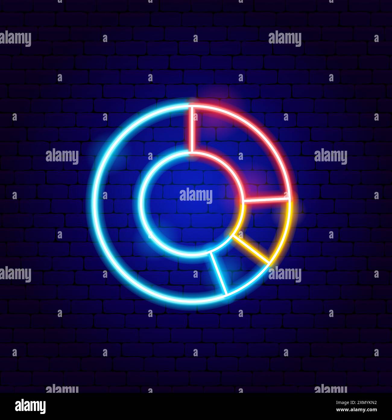 Donut Chart Neon Sign Stock Vector Image & Art - Alamy