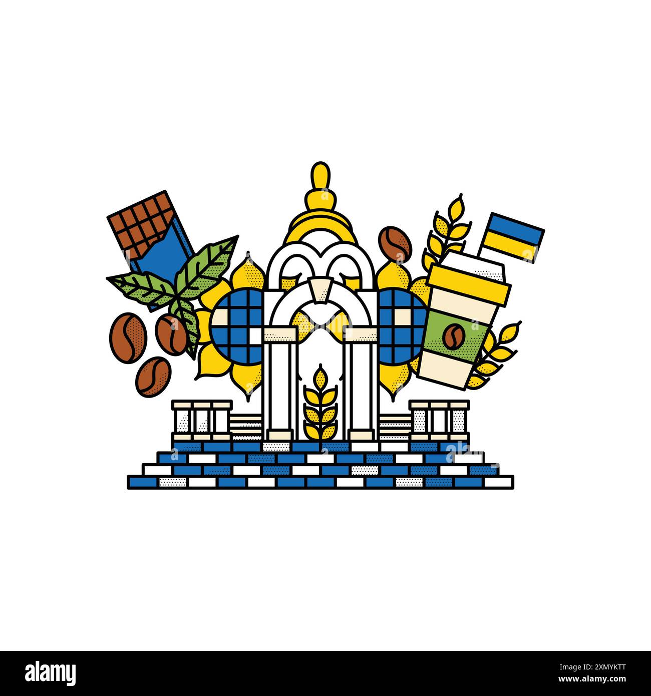 Coffee cafe european city Stock Vector Images - Alamy