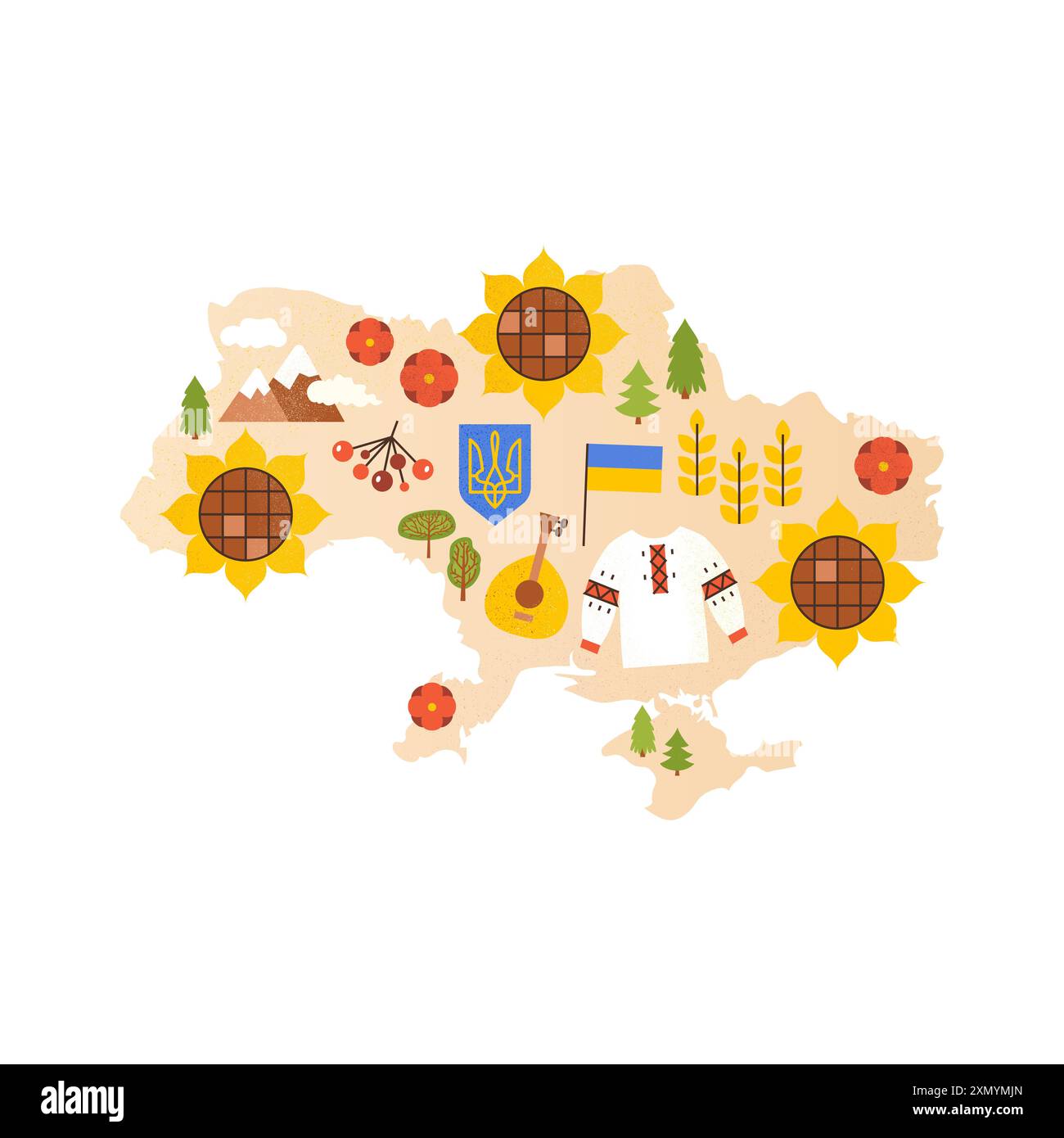 Ukraine Map Symbols Stock Vector Image & Art - Alamy