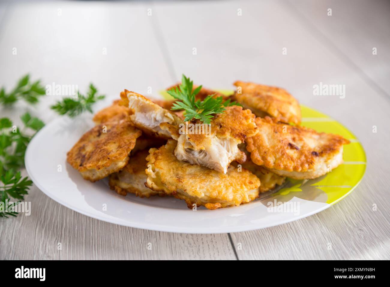 Golden fish fillet hi-res stock photography and images - Alamy