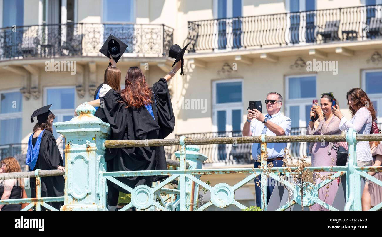 Brighton UK 30th July 2024 - University of Brighton students enjoy ...