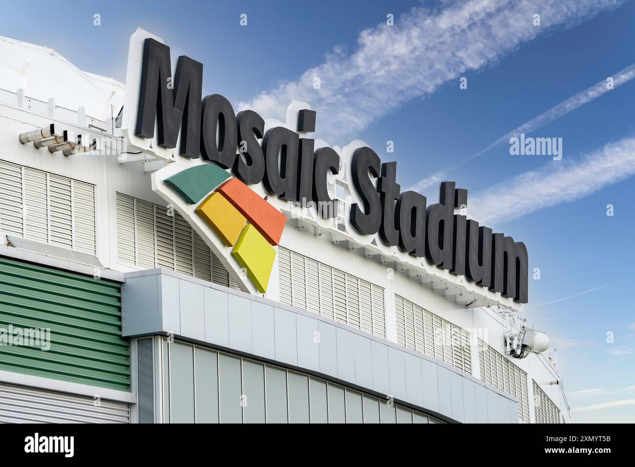 Regina Saskatchewan Canada, July 19 2024: Mosaic Stadium close up view ...
