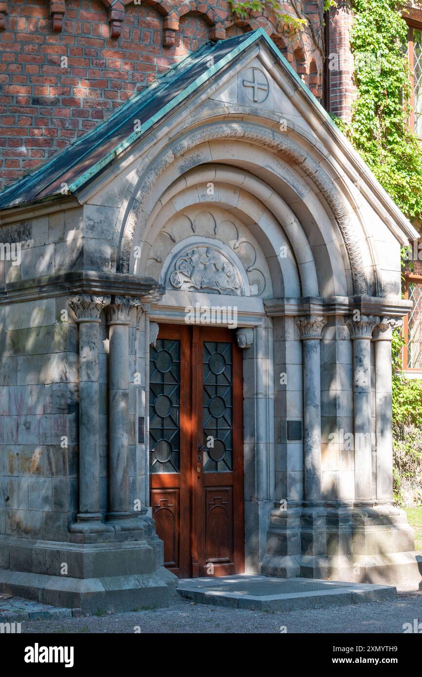 Entrance to the tower of King's House, Lund University, Sweden Stock ...