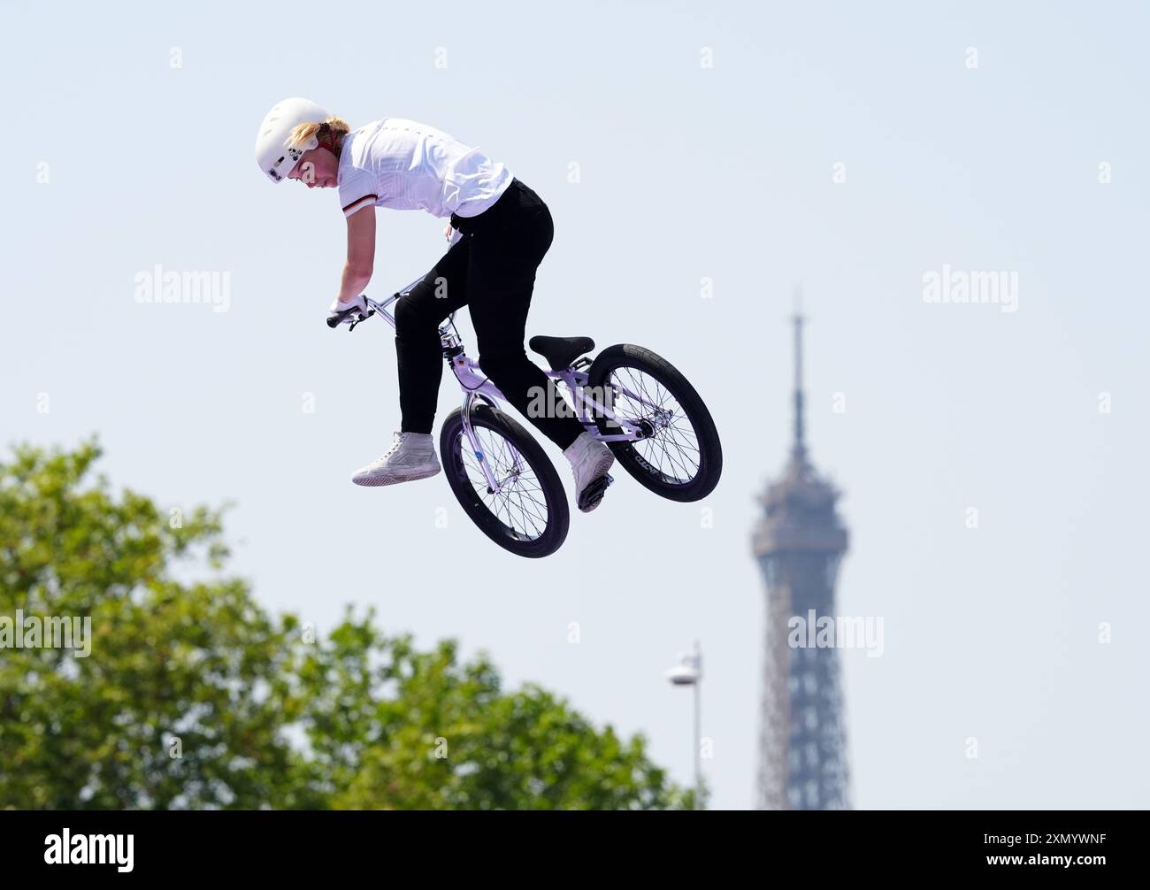 German's Kim Lea Mueller during the Women's Park Qualification at La ...