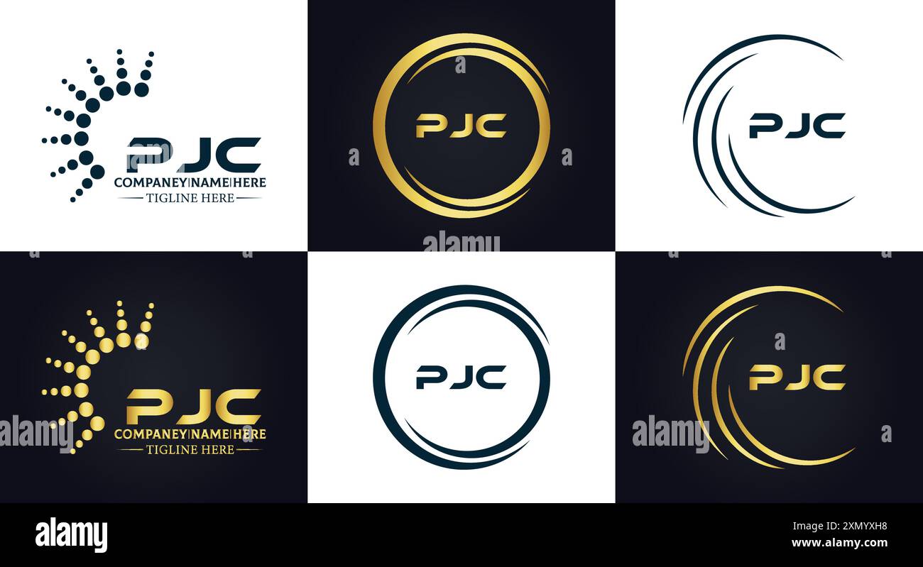 PJC logo. P J C design. White PJC letter. PJC, P J C letter logo design ...