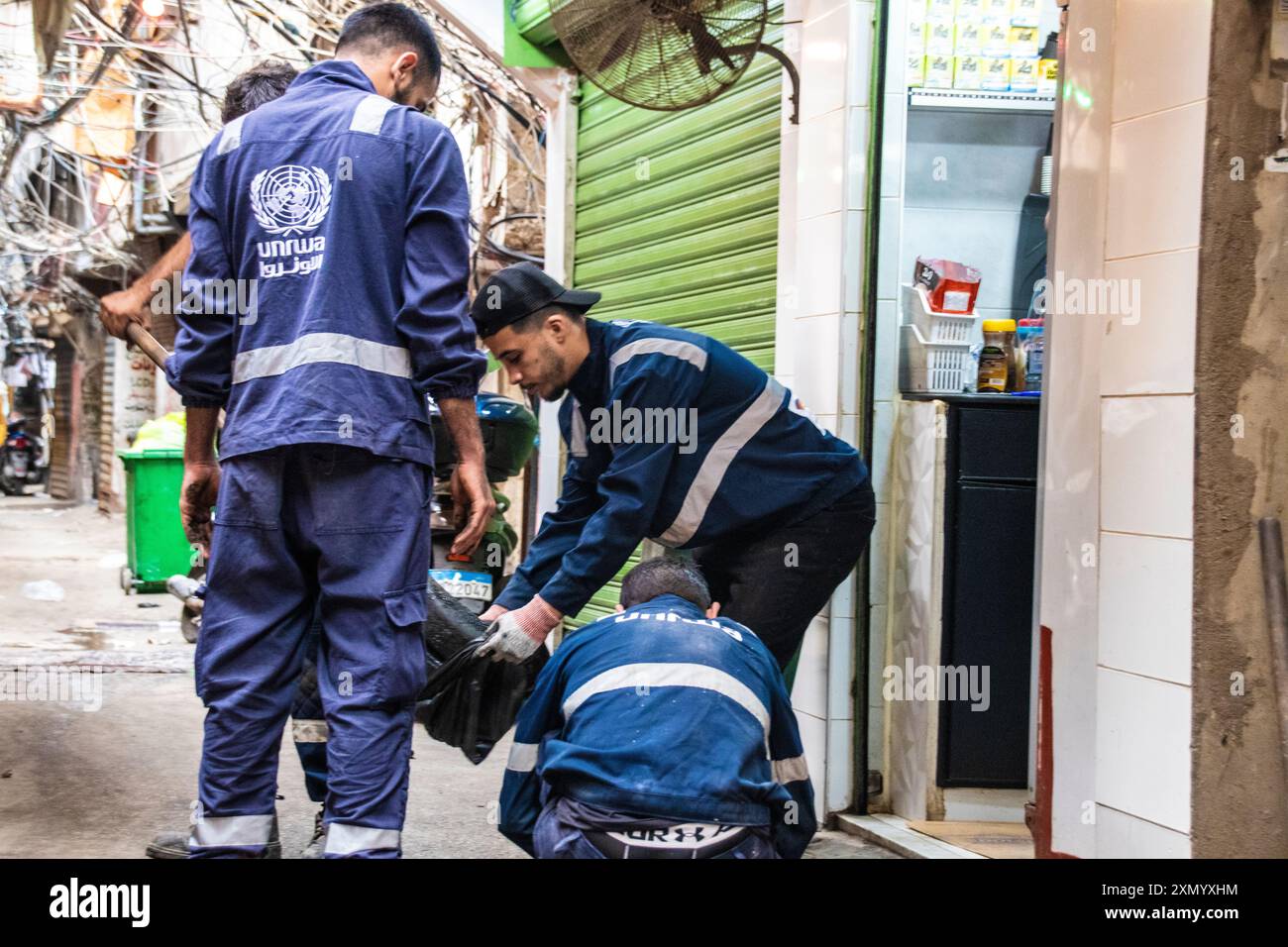 This photo, taken today in Shatila Camp, Beirut, shows Palestinian ...