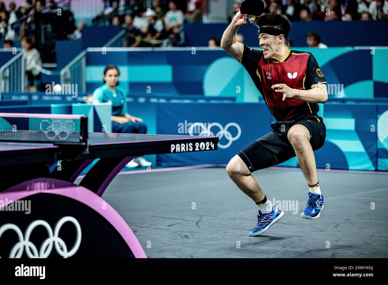 Dang Qiu (GER), Tischtennis, Olympische Spiele Paris 2024 am 29. 07. 2024. Eibner Pressefoto ...