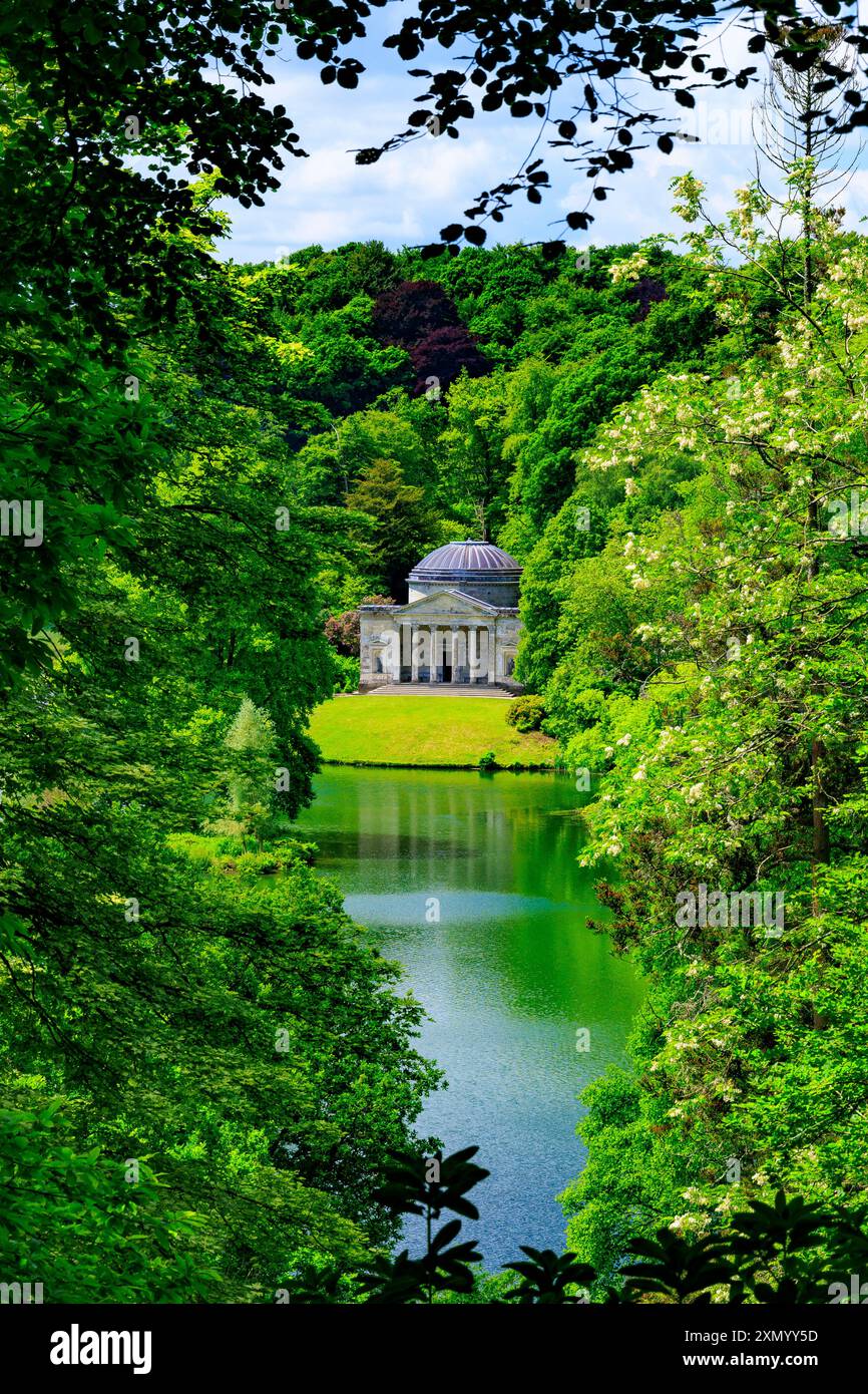 The Pantheon temple viewed through a gap in the woodland across the ...