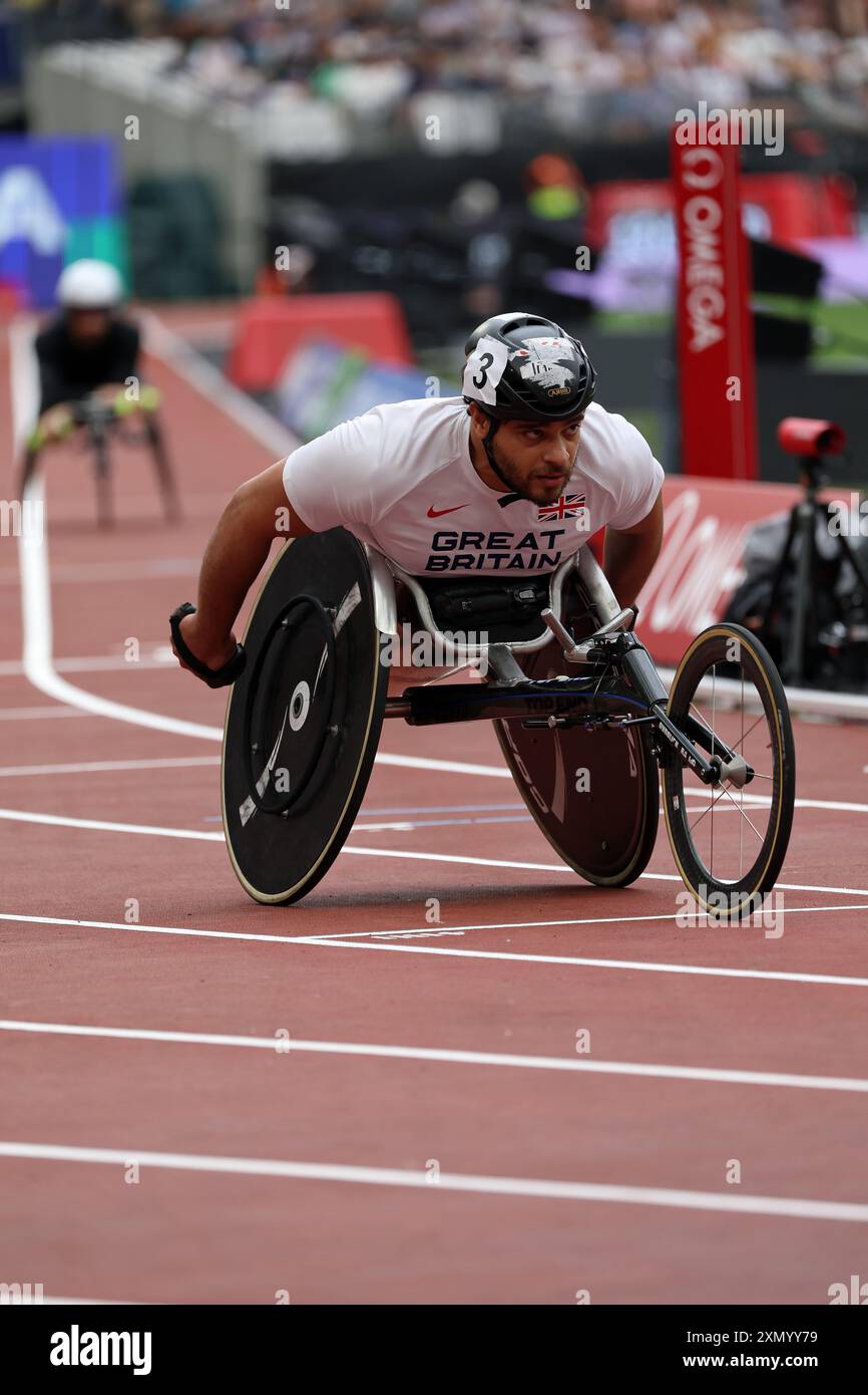 Nathan MAGUIRE in the 1500m Wheelchair race at the London Diamond ...