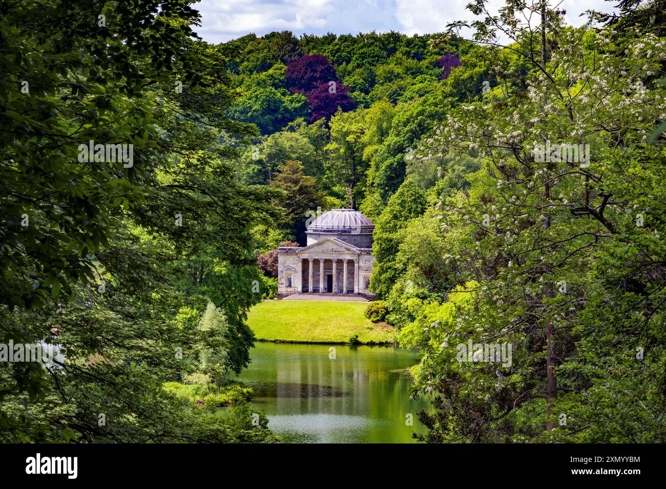 The Pantheon temple viewed through a gap in the woodland across the ...