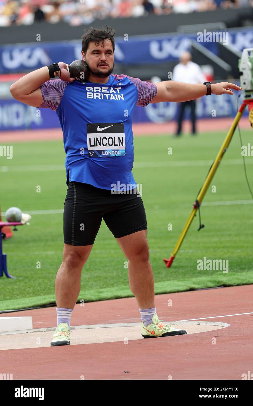 Scott LINCOLN in the Shot Put at the London Diamond League 2024 Stock ...