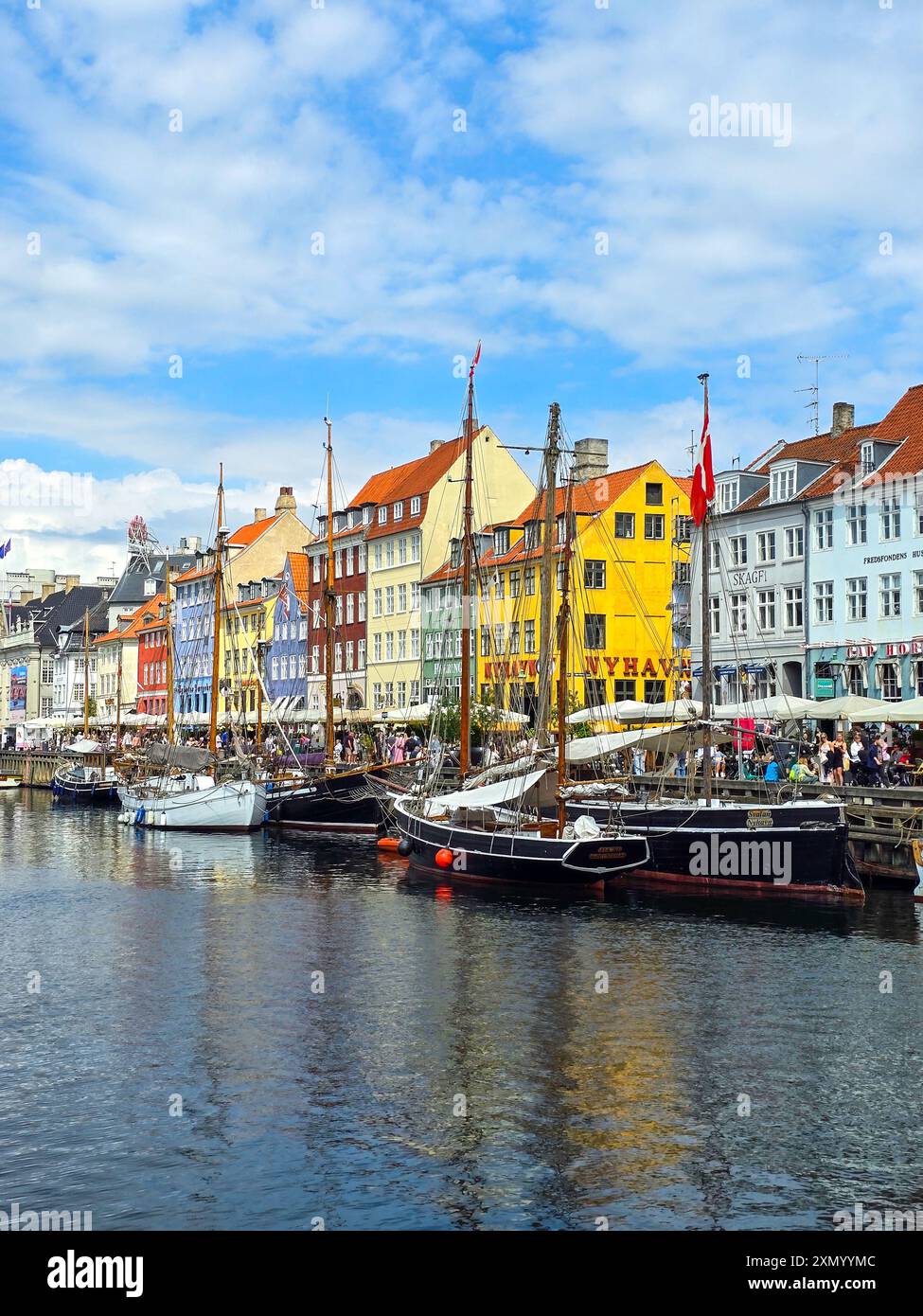 Copenhagen Nyhavn Canal Denmark 21 July 2024, Vibrant waterfront ...