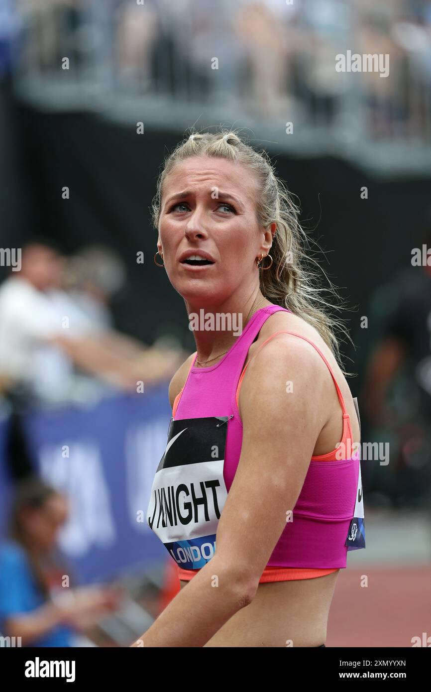 Jessie KNIGHT after the 400m hurdles at the London Diamond League 2024 ...