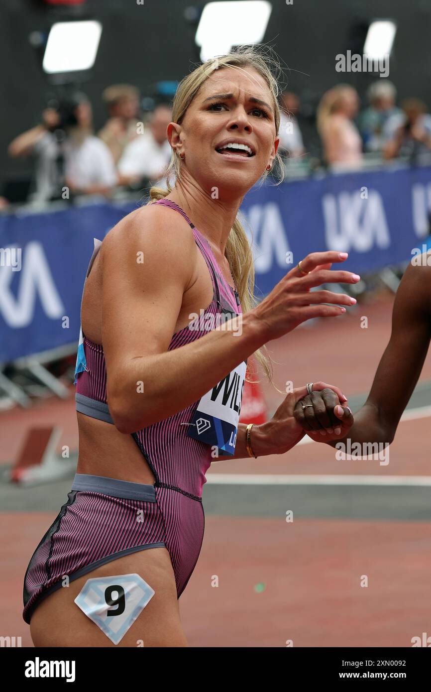 Allie WILSON after setting a personal best in the 800m at the London ...