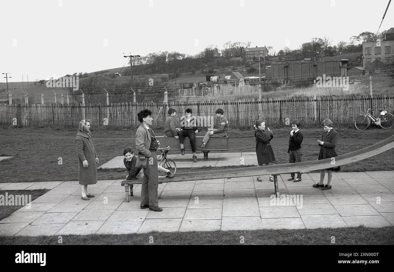 1960s, historical, playground in park, England, UK Stock Photo - Alamy