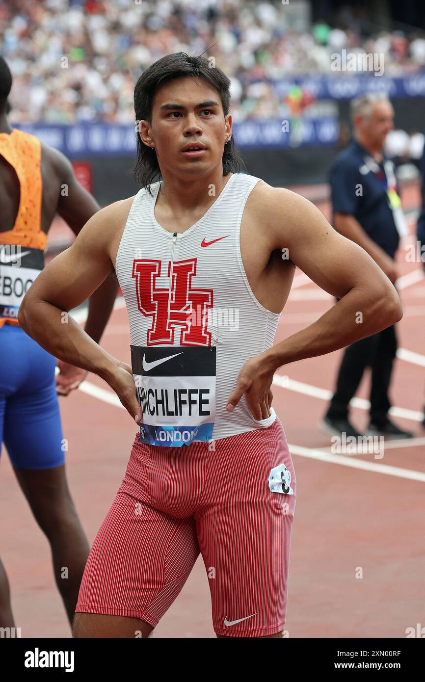 Louie HINCHLIFFE after the 100m at the London Diamond League 2024 Stock ...