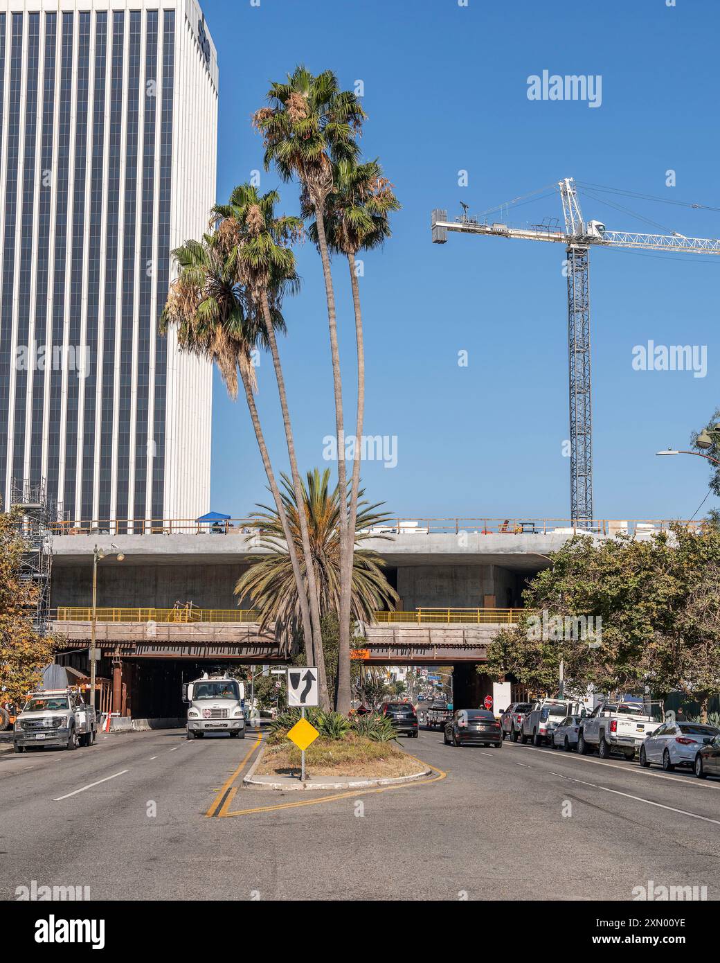Los Angeles, CA, USA – July 26, 2024: Construction of the permanent ...