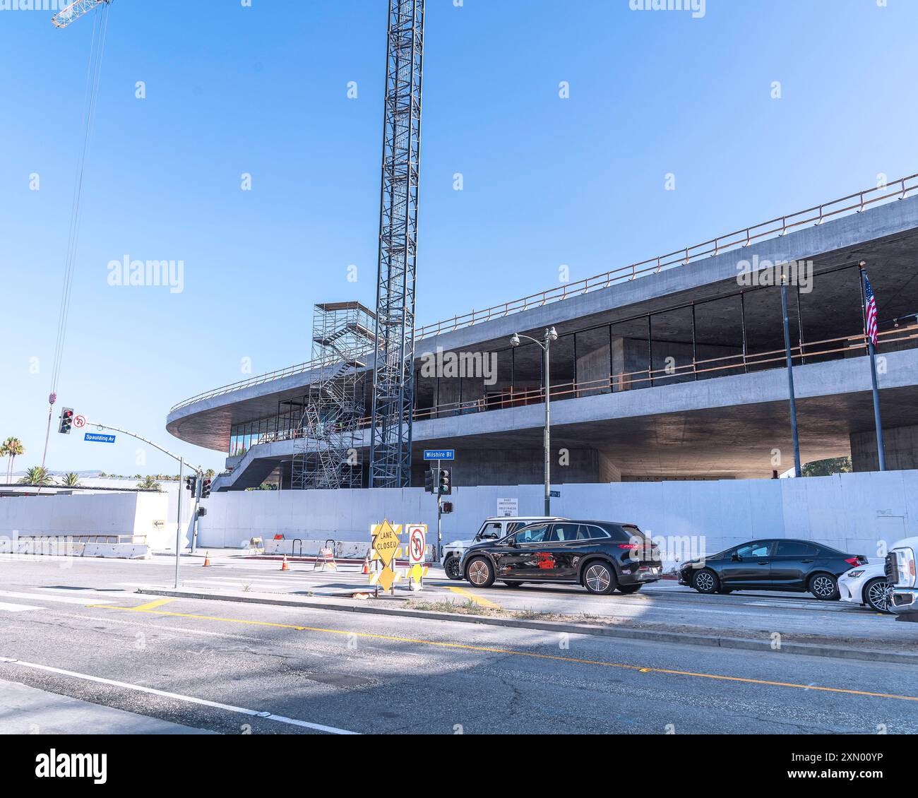 Los Angeles, CA, USA – July 26, 2024: Construction of the permanent ...