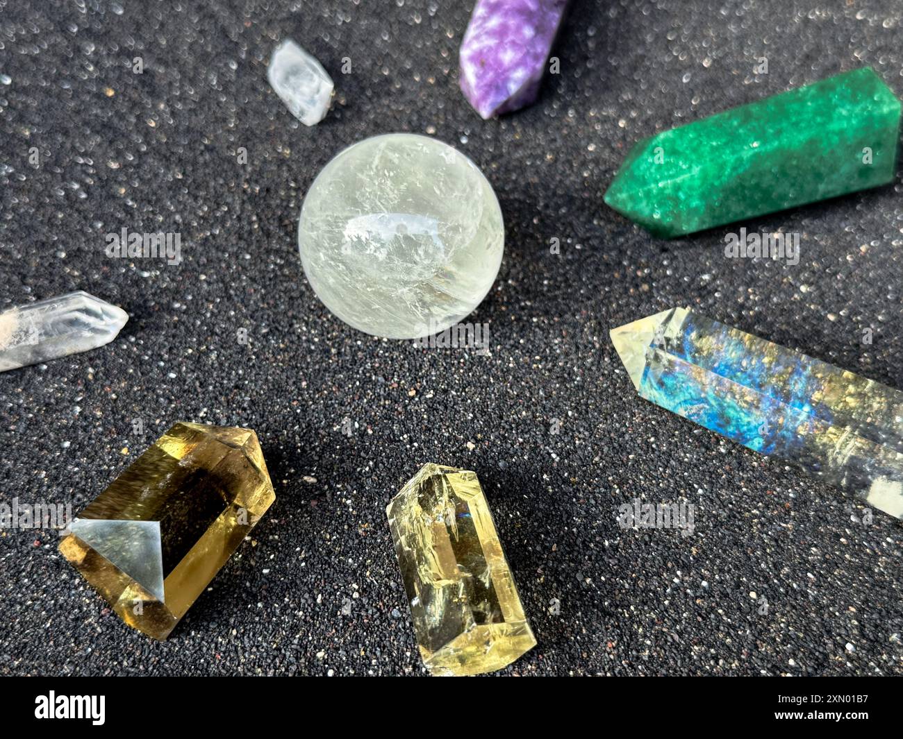 Bright gemstones on black hi-res stock photography and images - Alamy