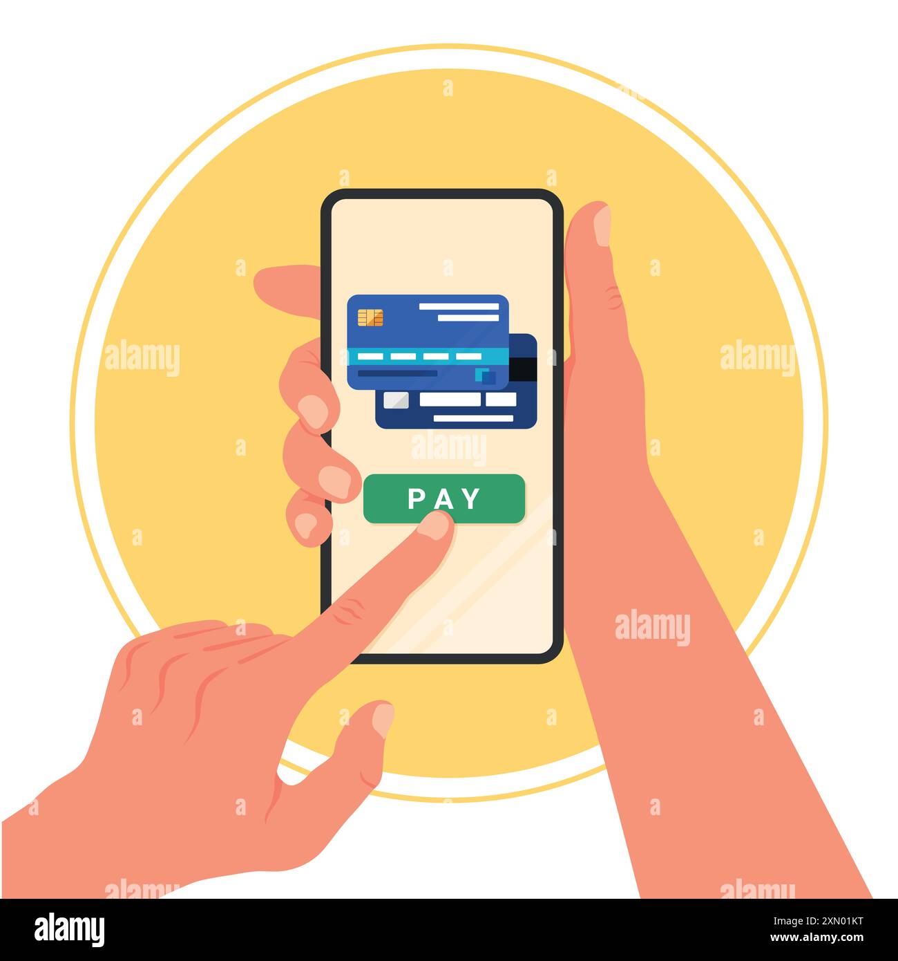 Mobile purchase Stock Vector Images - Alamy