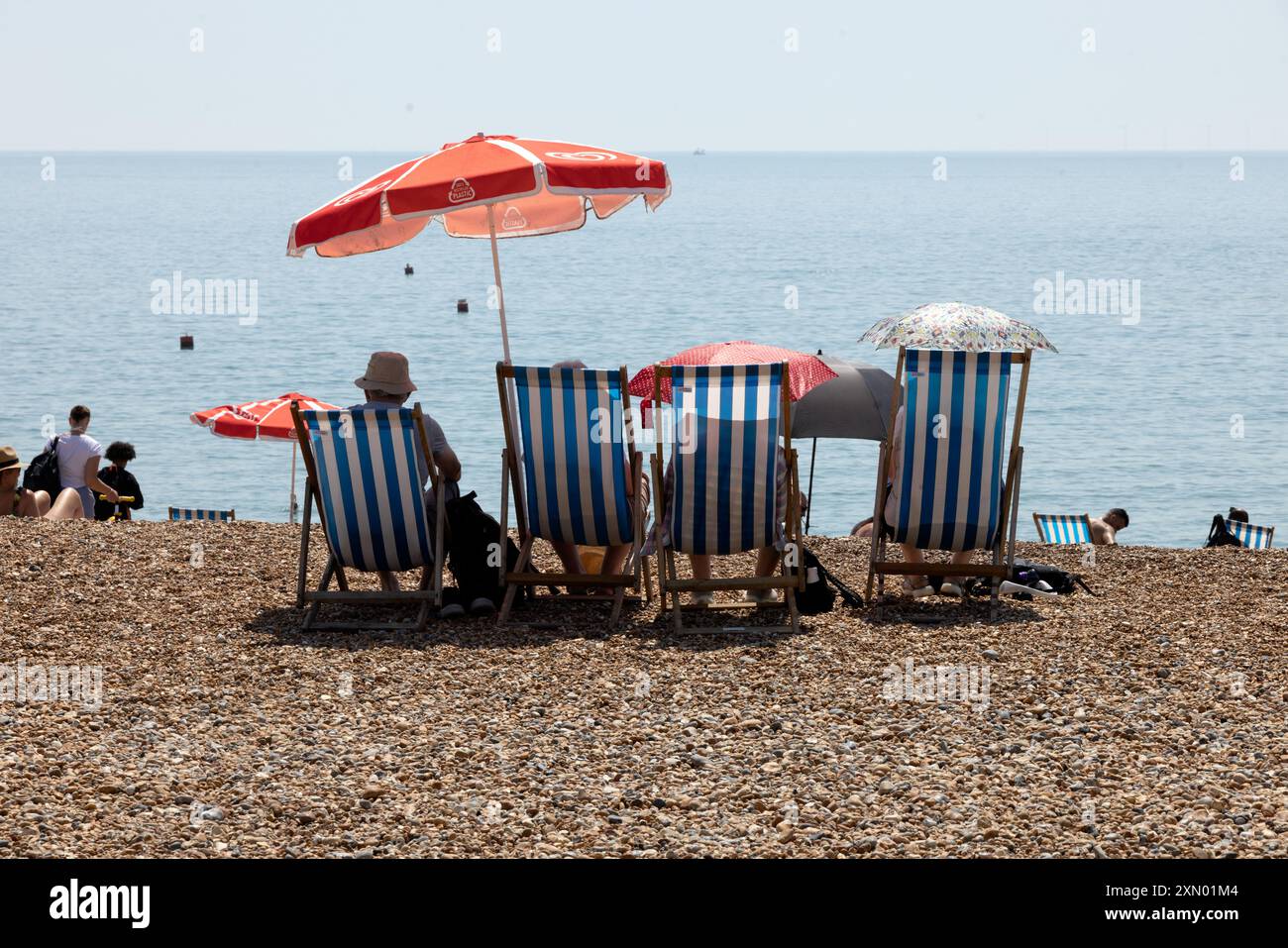 Brighton beach, City of Brighton, East Sussex, UK. August heatwave on a ...
