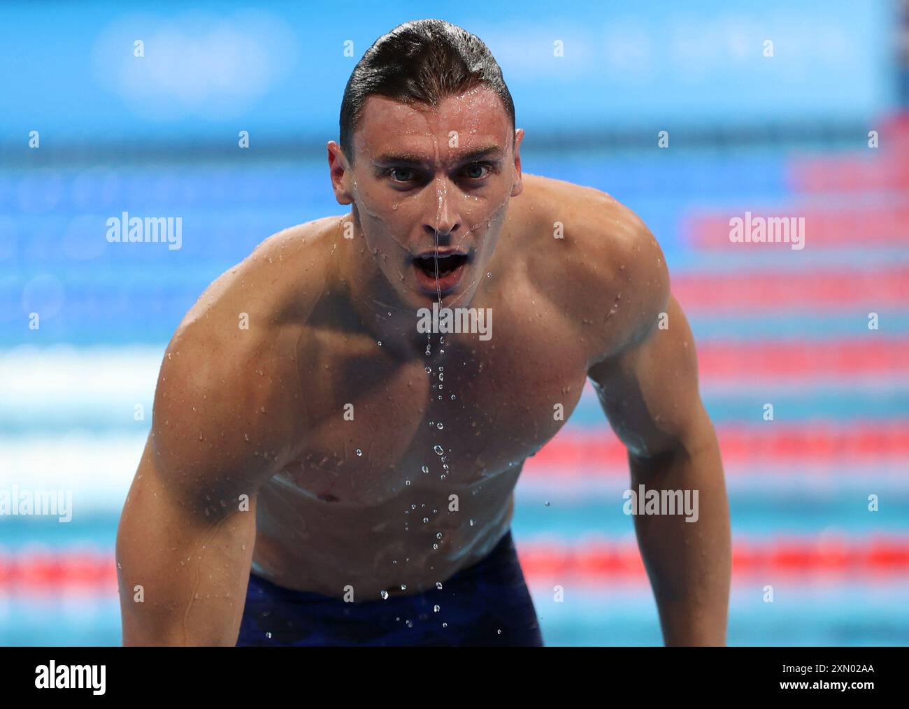 Paris, France. 30th July, 2024. Maxime Grousset of France reacts after ...