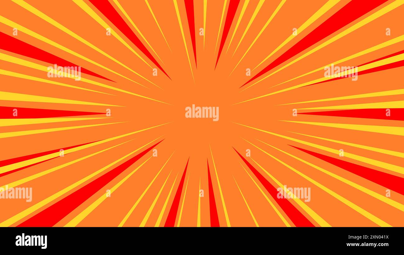 Dynamic burst orange red background. Exploding sunburst vector ...