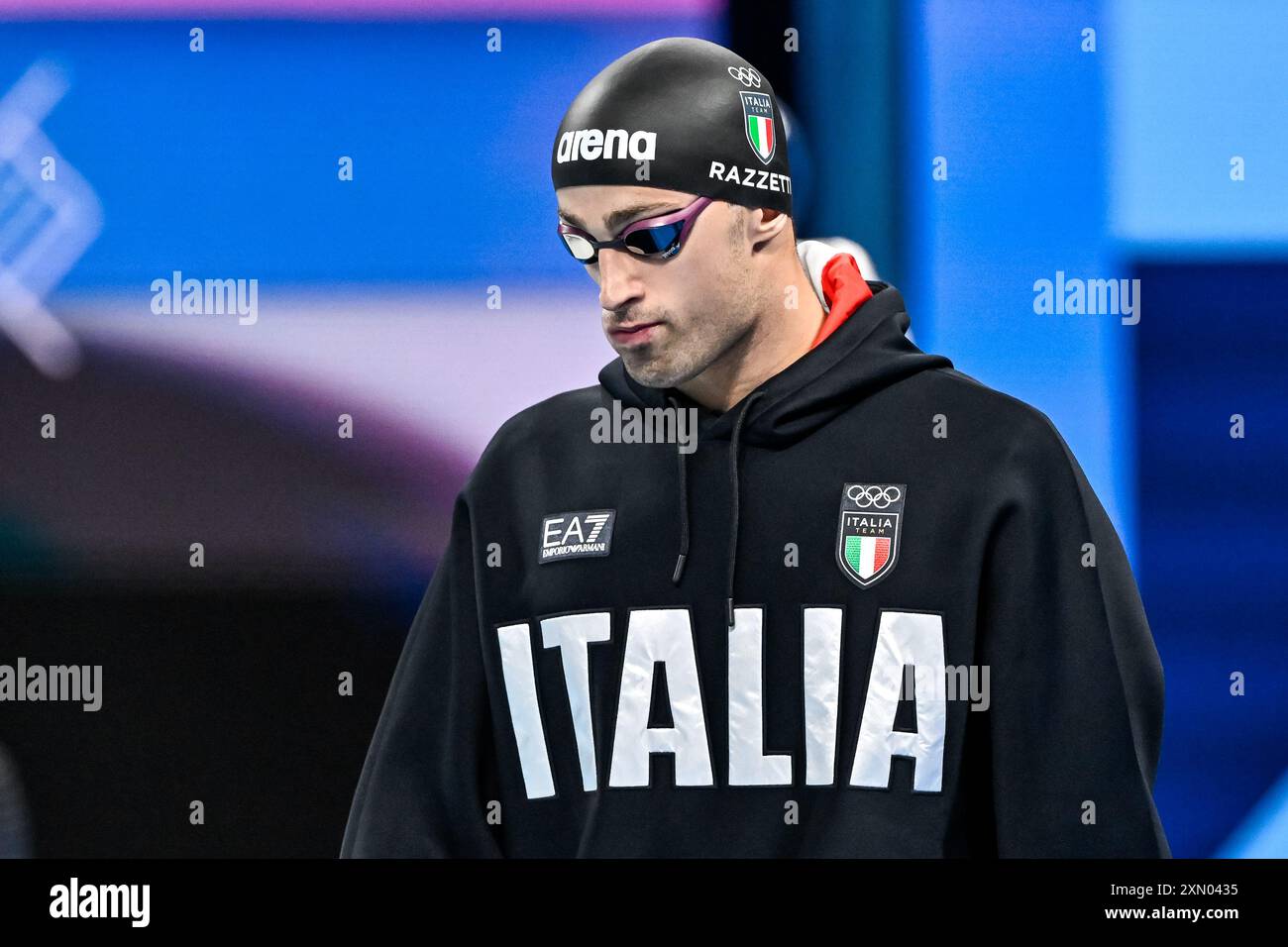 Paris, France. 30th July, 2024. Alberto Razzetti of Italy prepares to ...
