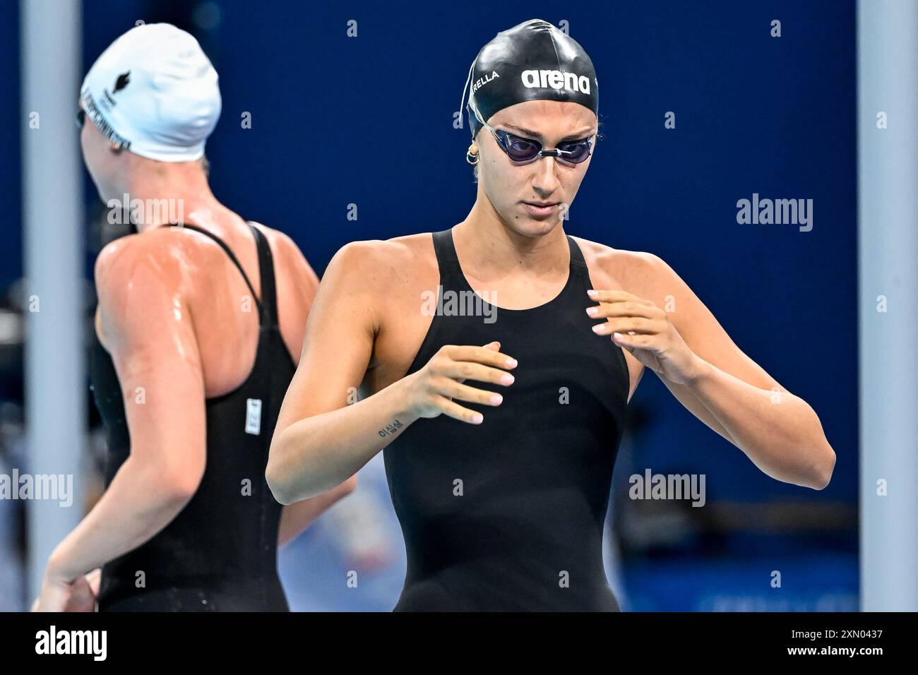 Paris, France. 30th July, 2024. Simona Quadarella of Italy prepares to ...