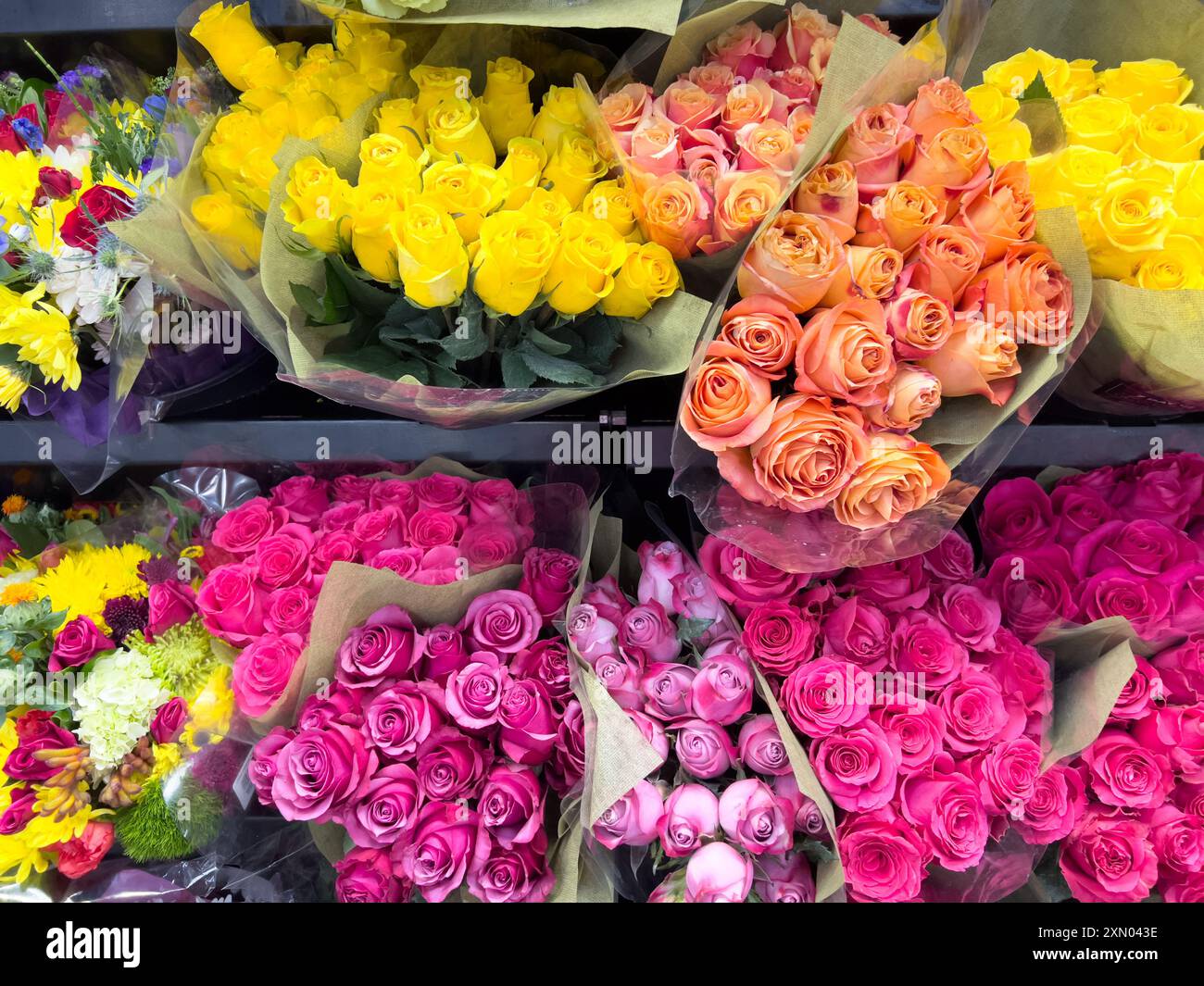 Grocery store flower section hi-res stock photography and images - Alamy