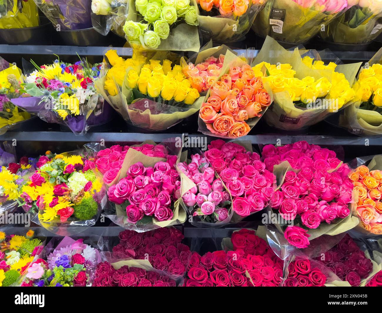 Grocery store flower section hi-res stock photography and images - Alamy