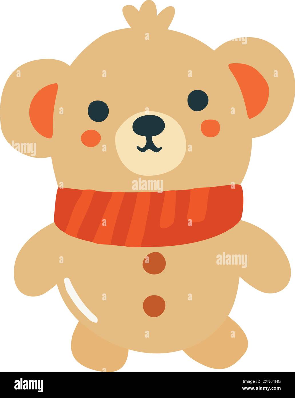 Cute Bear with Scarf vector illustration Stock Vector Image & Art - Alamy
