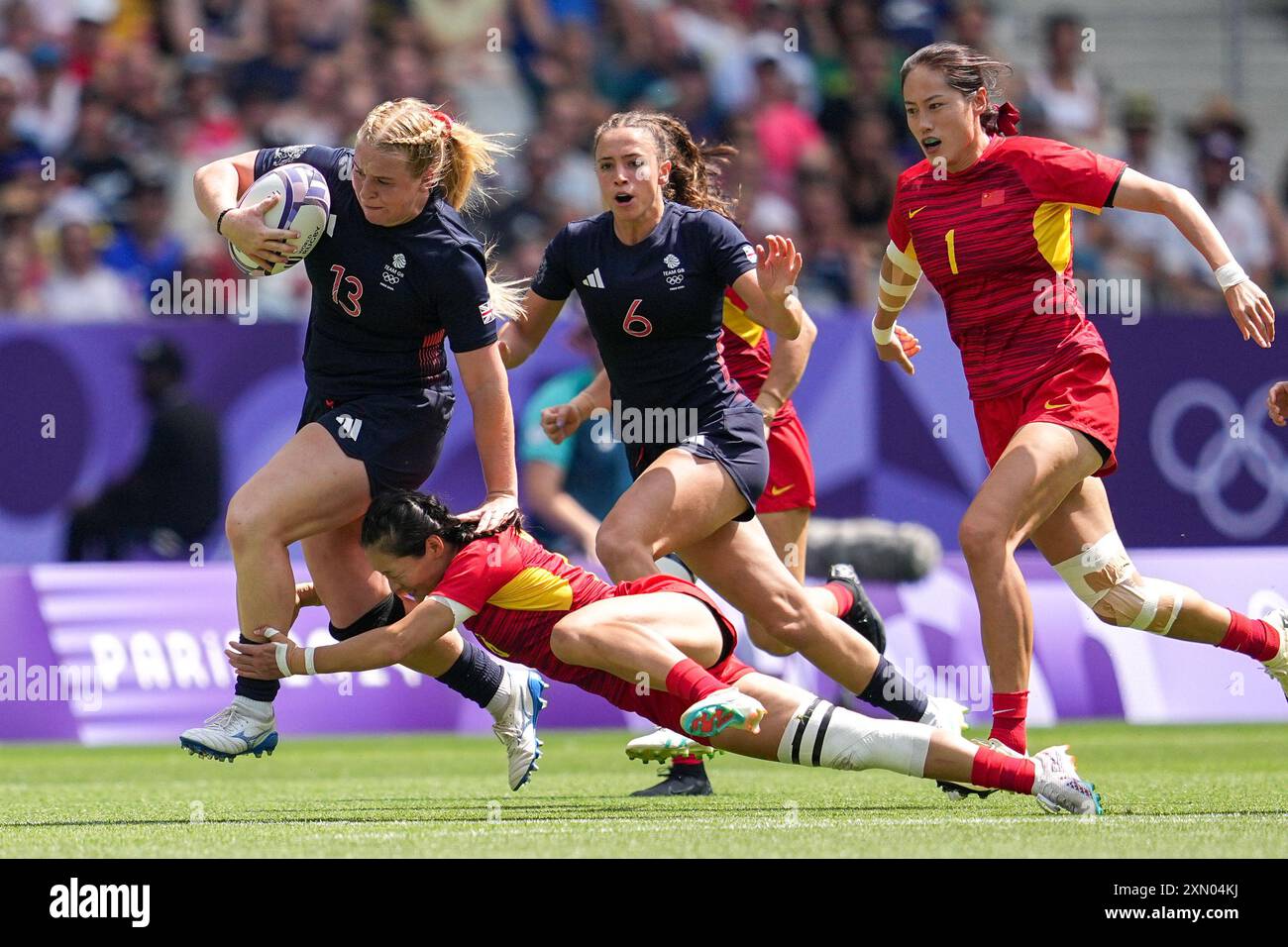 Paris, France. 30th July, 2024. Abi Burton (L) of team Great Britain ...