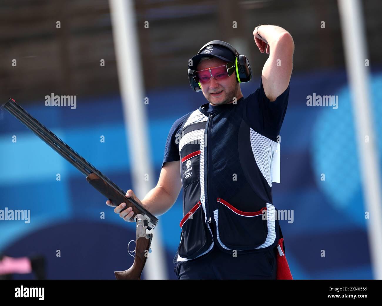Great Britain's Nathan Hales celebrates winning a gold medal following ...