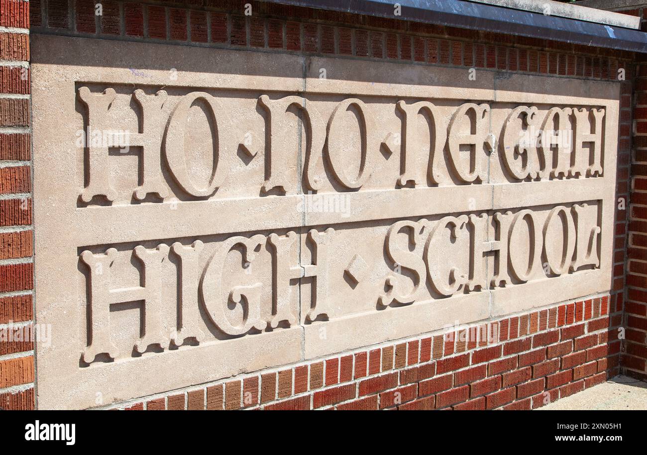 Hononegah Community High School sign Stock Photo - Alamy