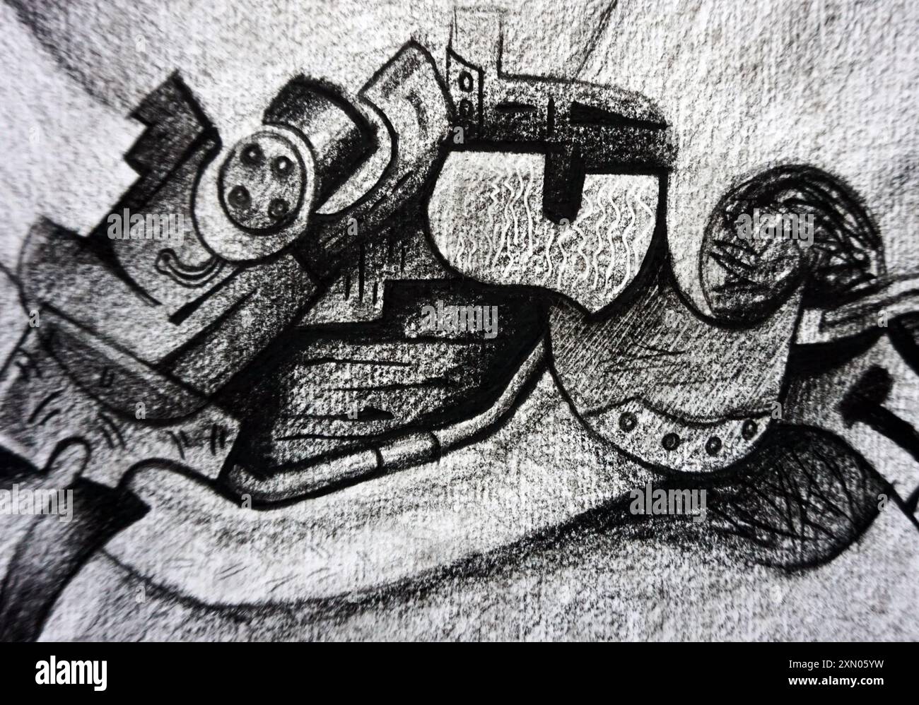 drawing abstract light and shadow geometric shape Stock Photo - Alamy