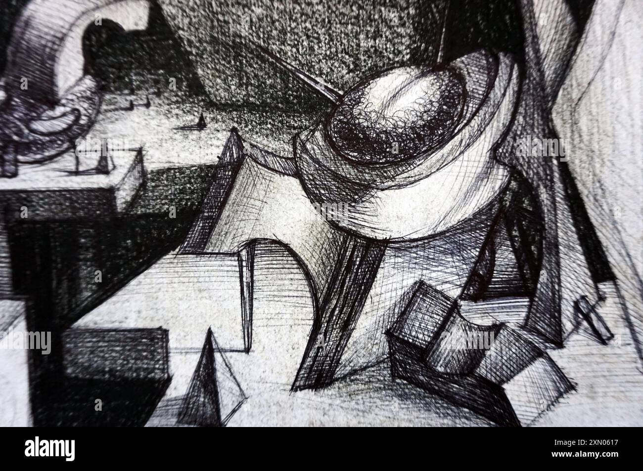 drawing abstract light and shadow geometric shape Stock Photo - Alamy