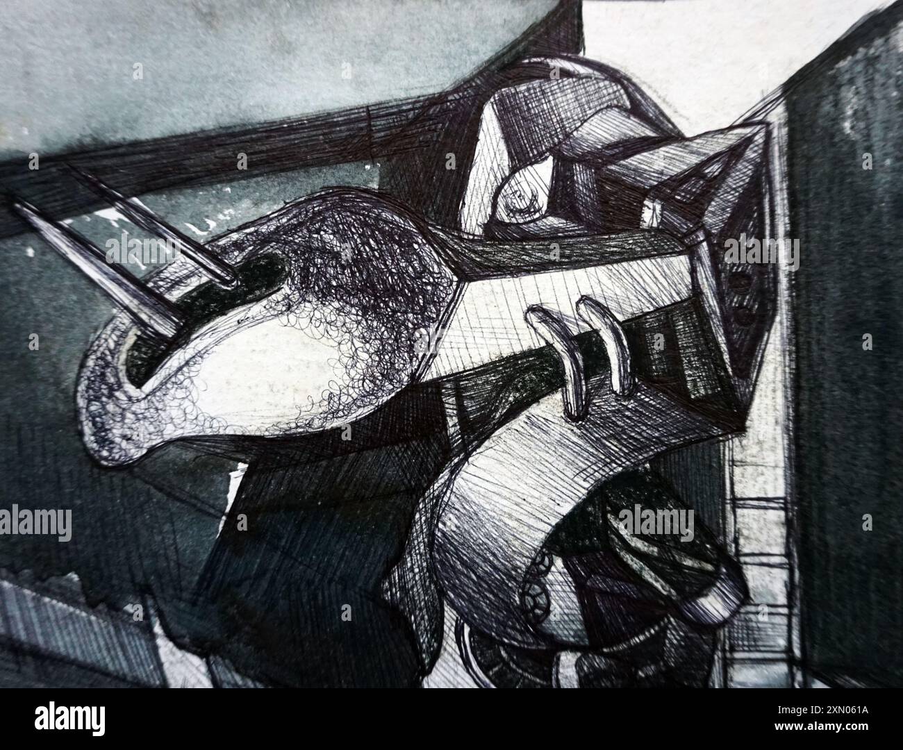 drawing abstract light and shadow geometric shape Stock Photo - Alamy