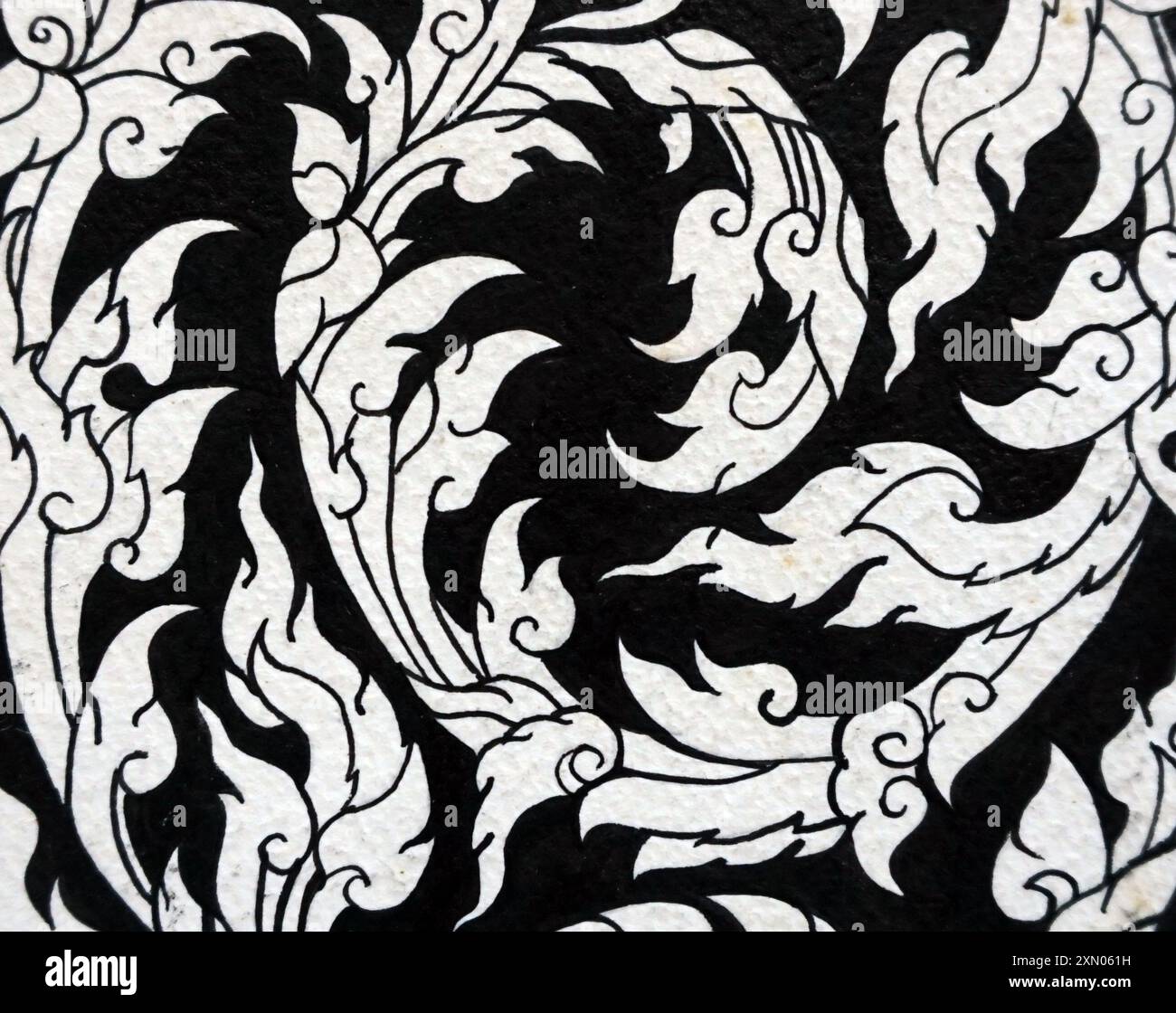 art painting thai kranok pattern ancient thailand Stock Photo - Alamy