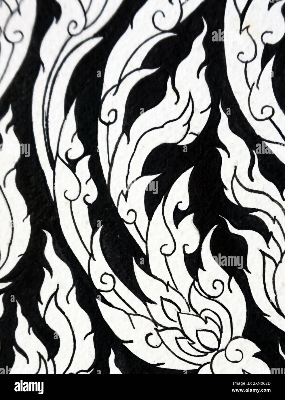 art painting thai kranok pattern ancient thailand Stock Photo - Alamy