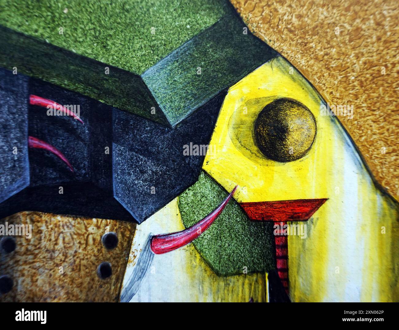 original oil painting geometric shape Stock Photo - Alamy