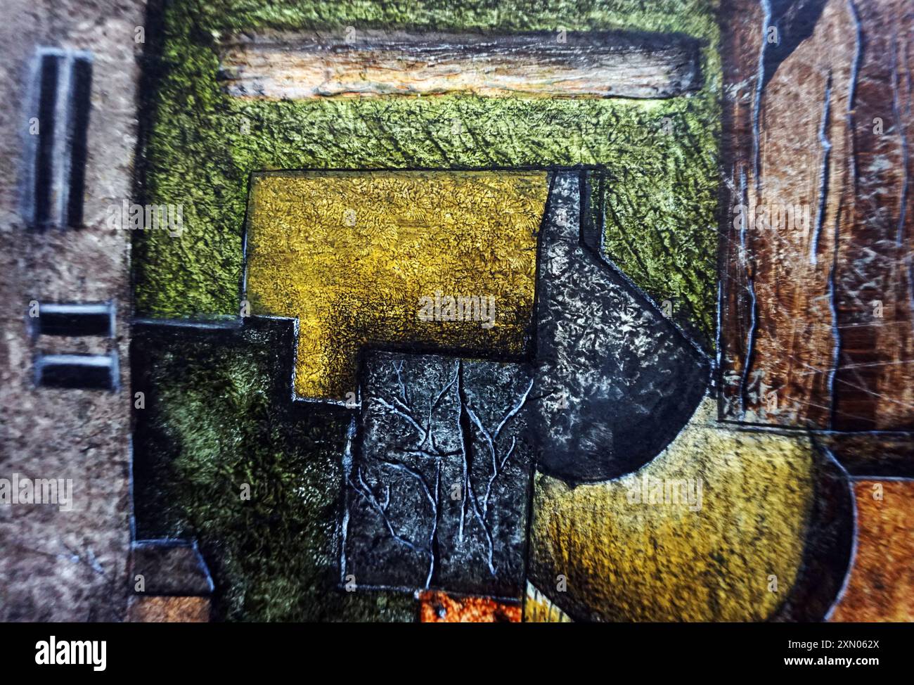 original oil painting geometric shape Stock Photo - Alamy