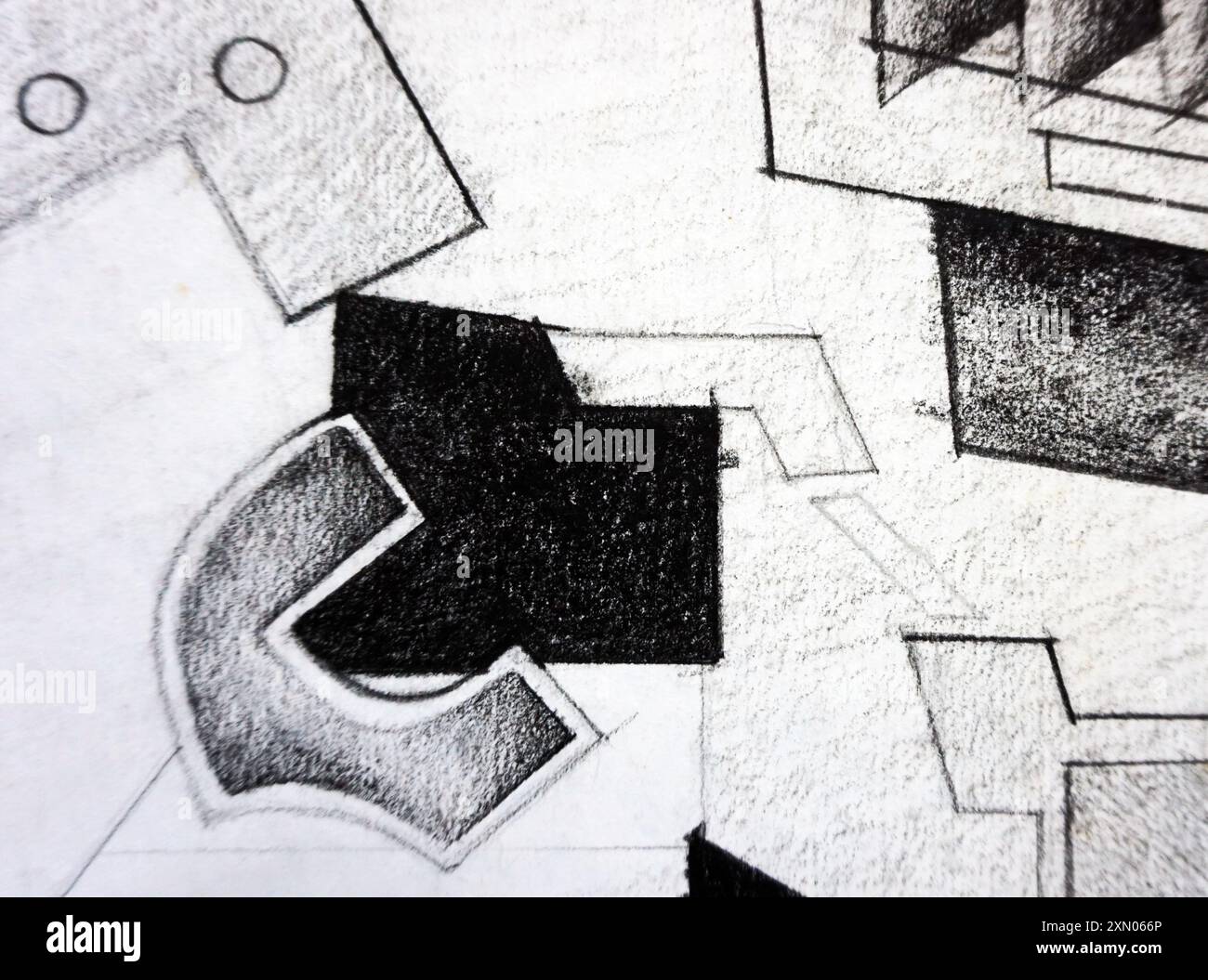 drawing abstract light and shadow geometric shape Stock Photo - Alamy