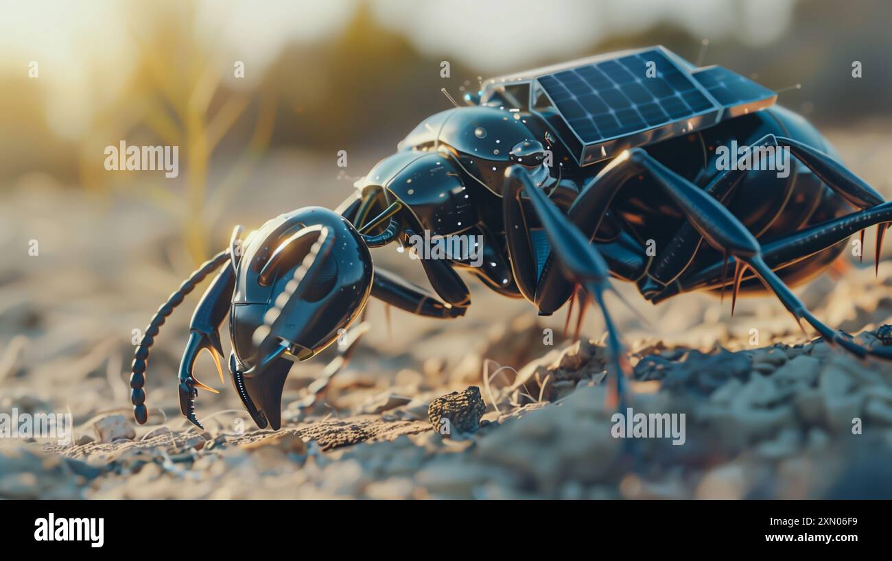 Solar rechargeable robotic working ant Stock Photo - Alamy